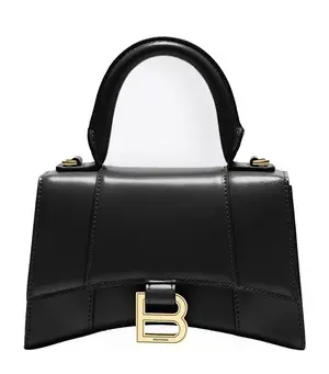Balenciaga Xs Hourglass Top-handle Bag - Black