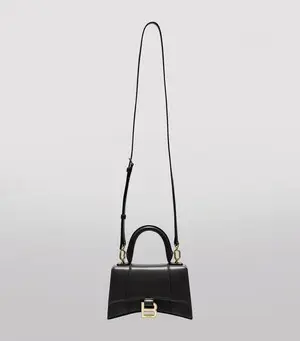 Balenciaga Xs Hourglass Top-handle Bag - Black