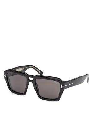 TOM FORD Tom Ford Navigator 56mm Sunglasses Black/smoke