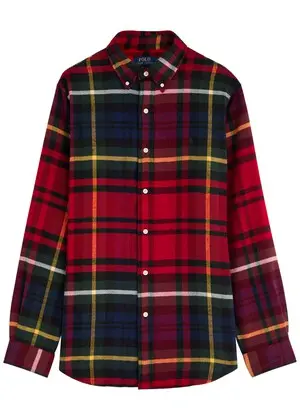 Ralph Lauren Checked Flannel Shirt - Red