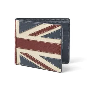 ASPINAL OF LONDON 8 Card Billfold Wallet In Forest Pebble - Blue