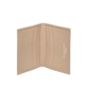 ASPINAL OF LONDON Double Fold Credit Card Holder In Smooth & Teal - Brown