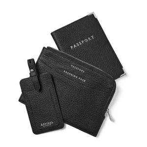 ASPINAL OF LONDON Zipped Travel Collection - Black