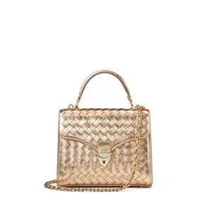 ASPINAL OF LONDON Mayfair Midi Top Handle Bag - Gold