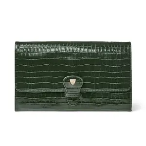 ASPINAL OF LONDON Travel Wallet In Saffiano - Green