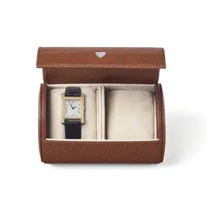 ASPINAL OF LONDON Double Watch Roll - Brown