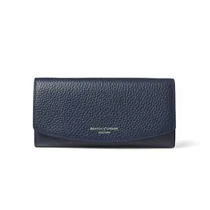 ASPINAL OF LONDON Essential Purse In Navy Pebble - Blue