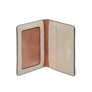 ASPINAL OF LONDON Id & Travel Card Case In Heritage Pebble Grey