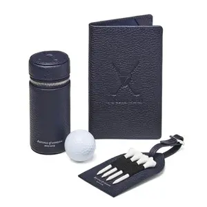 ASPINAL OF LONDON Golf Set Collection In Navy Pebble - Blue