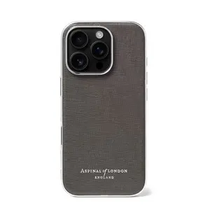 ASPINAL OF LONDON Iphone 16 Pro Case In Pebble Grey