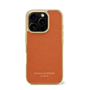 ASPINAL OF LONDON Iphone 16 Pro Case In Pebble - Orange
