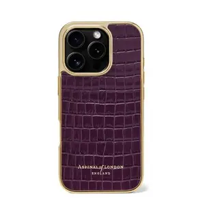 ASPINAL OF LONDON Iphone 16 Pro Case In Pebble - Purple
