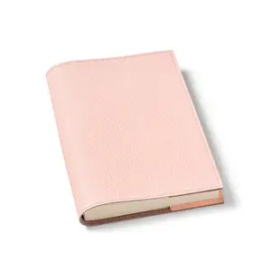 ASPINAL OF LONDON A4 Refillable Leather Journal In Tobacco Pebble Pink