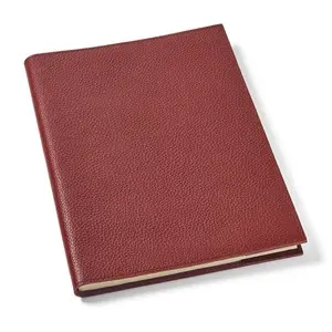 ASPINAL OF LONDON Refillable Journal In Merlot Pebble - Red