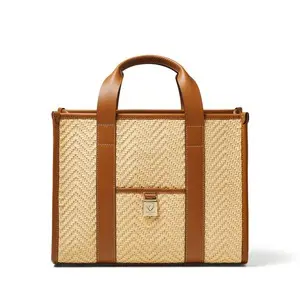 ASPINAL OF LONDON Henley Tote In Toile De Jouy Hand Embroidery - Tan