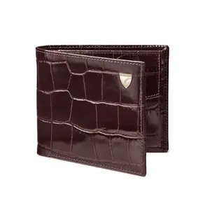 ASPINAL OF LONDON Billfold Coin Wallet In Saffiano & Smooth - Brown