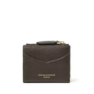 ASPINAL OF LONDON Hudson Multi-use Pocket Wallet In Wine Milled Pebble - Brown