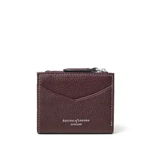 ASPINAL OF LONDON Hudson Multi-use Pocket Wallet In Wine Milled Pebble - Red