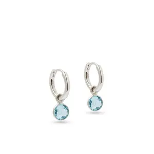 ASPINAL OF LONDON Rose Quartz Huggie Earrings - Blue