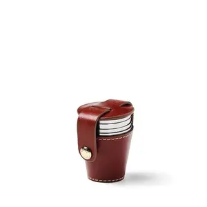ASPINAL OF LONDON Shot Cups In Smooth Cognac Brown