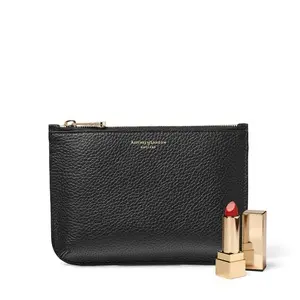 ASPINAL OF LONDON Ella Pouch In Sky Pebble - Black