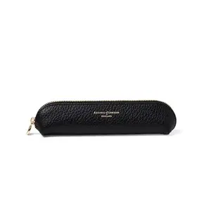 ASPINAL OF LONDON Slim Pencil Case In Pebble - Black