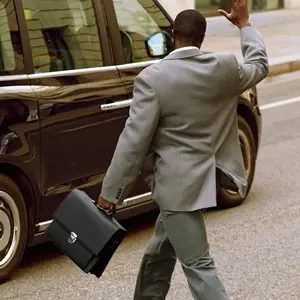 ASPINAL OF LONDON City Leather Briefcase - Black