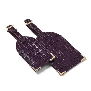 ASPINAL OF LONDON Aspinal Of London Set Of Luggage Tags Purple