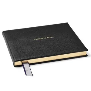 ASPINAL OF LONDON Classic Guest Book - Black