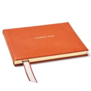 ASPINAL OF LONDON Classic Guest Book - Orange