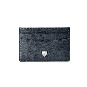 ASPINAL OF LONDON Slim Credit Card Holder In Ever Patent Croc - Blue