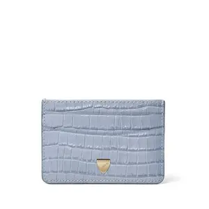 ASPINAL OF LONDON Slim Credit Card Holder In Smooth Blue