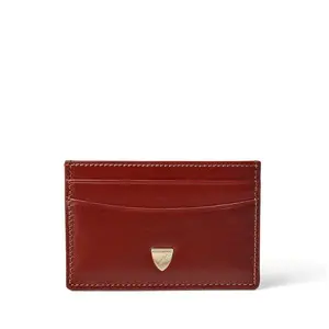 ASPINAL OF LONDON Slim Credit Card Holder In Ever Patent Croc Brown