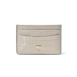 ASPINAL OF LONDON Slim Credit Card Holder In Racing Pebble Grey