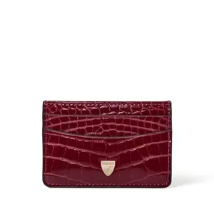 ASPINAL OF LONDON Slim Credit Card Holder In Smooth Red