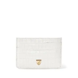 ASPINAL OF LONDON Slim Credit Card Holder In Racing Pebble White