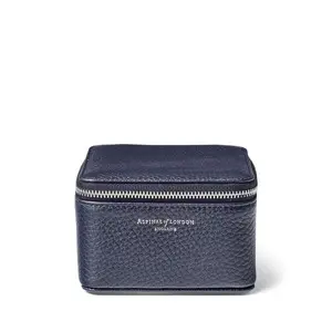 ASPINAL OF LONDON Travel Watch And Ring Box - Navy