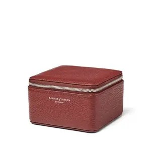 ASPINAL OF LONDON Travel Watch And Ring Box - Red