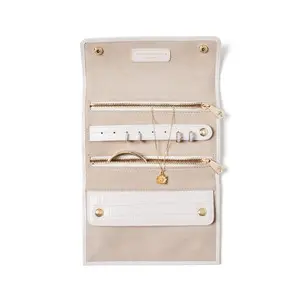 ASPINAL OF LONDON Travel Jewellery Roll - White