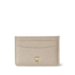 ASPINAL OF LONDON Slim Credit Card Holder In Bell Pebble - Grey/neutral