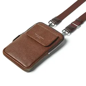 ASPINAL OF LONDON Reporter Crossbody Phone Bag - Brown