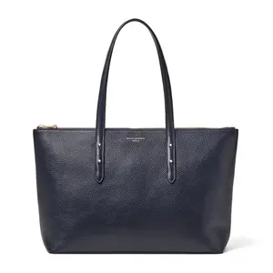 ASPINAL OF LONDON Zipped Regent Tote Bag - Navy