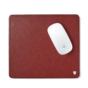 ASPINAL OF LONDON Mouse Pad In Tobacco Pebble - Red