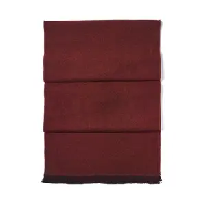 ASPINAL OF LONDON Reversible Merino Wool Scarf In Merlot & Grey - Red/grey