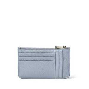 ASPINAL OF LONDON Ella Card & Coin Holder In Sky Pebble - Blue