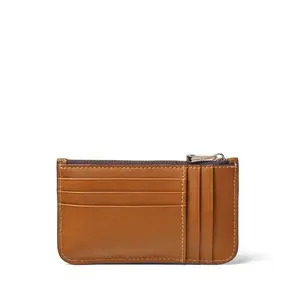 ASPINAL OF LONDON Ella Card & Coin Holder In Pebble - Tan