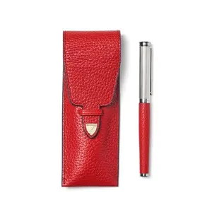 ASPINAL OF LONDON Pen Set Collection In Cardinal Pebble - Red