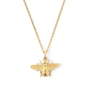 ASPINAL OF LONDON Bee Charm Necklace In Sterling 925 - Gold