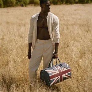 ASPINAL OF LONDON Brit Duffle Travel Bag
