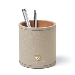 ASPINAL OF LONDON Round Pen Pot In Pebble Grey